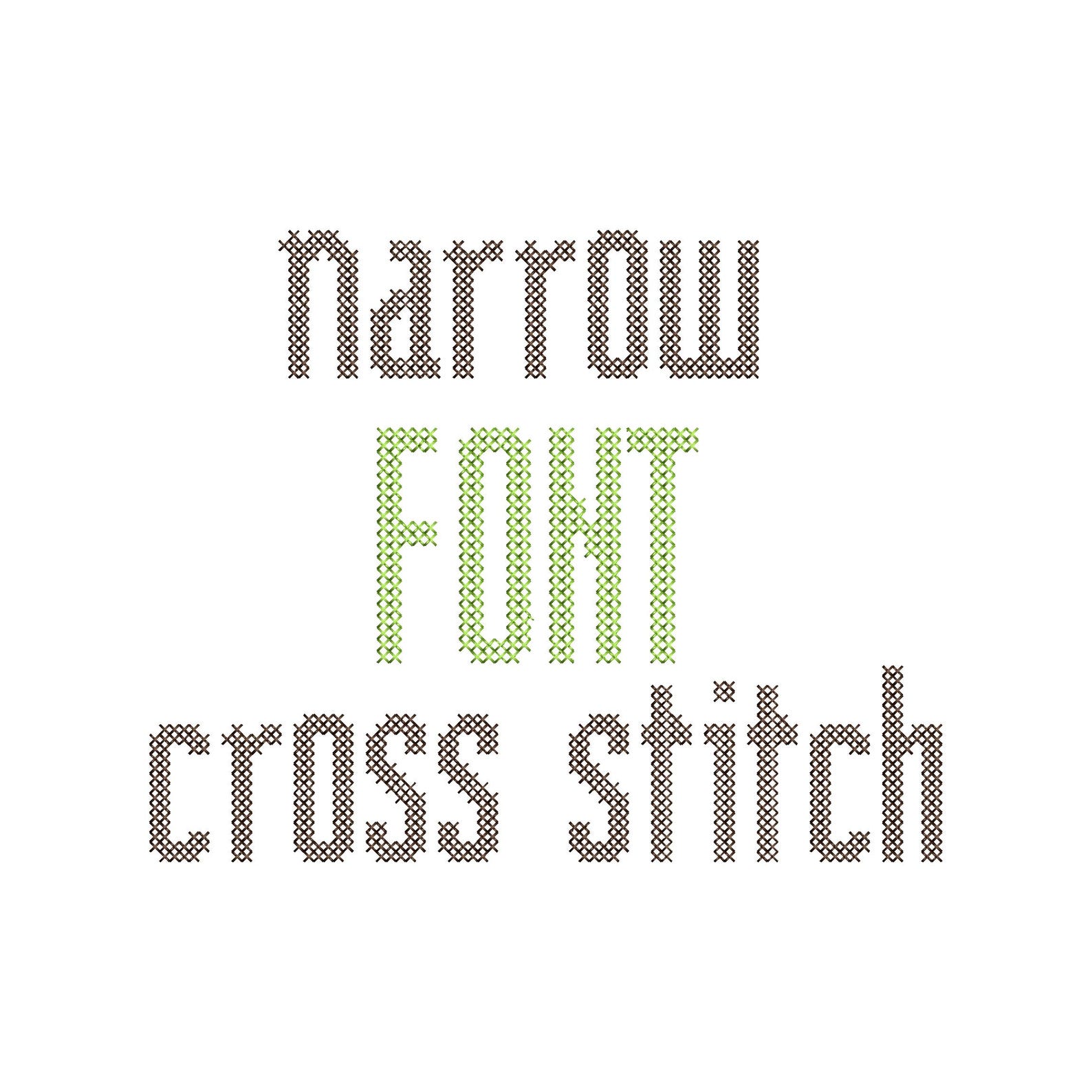 Cross Stitch Narrow Font Machine Embroidery Designs Alphabet Monogram ...