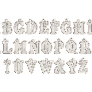 Lace Font FSL Free Standing Lace Hanging Monogram Initial Letters ...