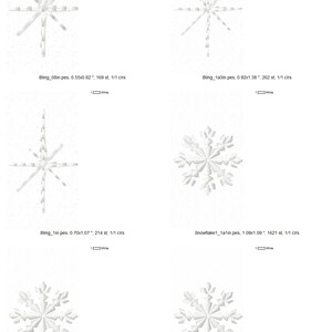 5 Snowflakes and 1 Bling / Sparkle - Machine Embroidery Designs SET of ...