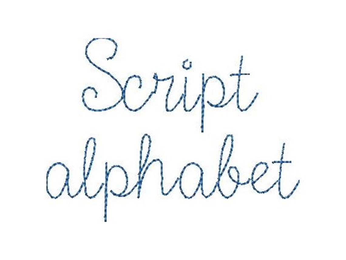Handwriting Font Mini Micro Alphabet Letters Line Outline - Etsy