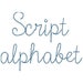 Handwriting Font Mini Micro Alphabet Letters Line Outline Stitch ...