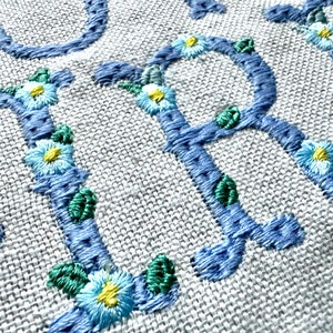 Fishtail Floral Font and Basic Font SET of 2 Alphabet Waffle Stitch ...