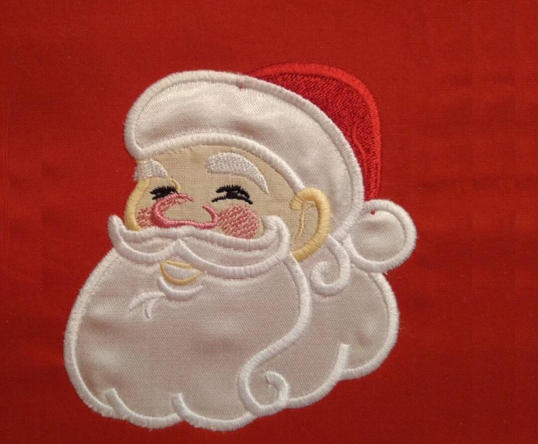 Santa Claus and Mrs Claus Applique Set Merry Christmas Machine ...