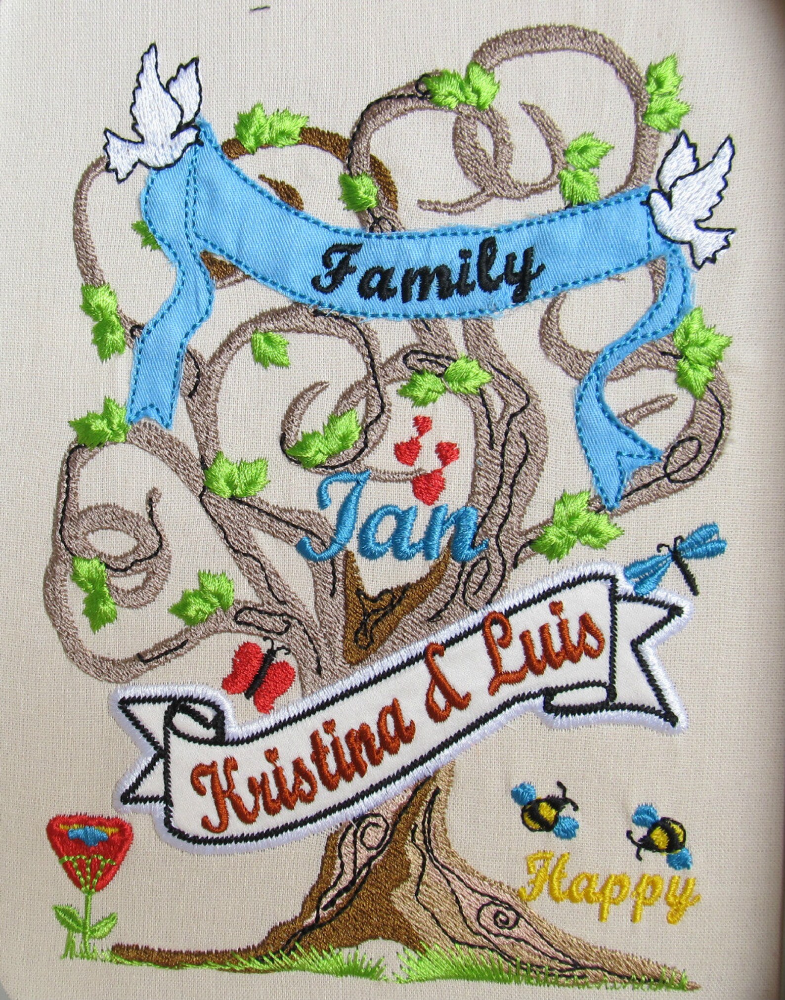 Magical and Fairy Tale Tree of Life Family Tree Bee Happy - Etsy