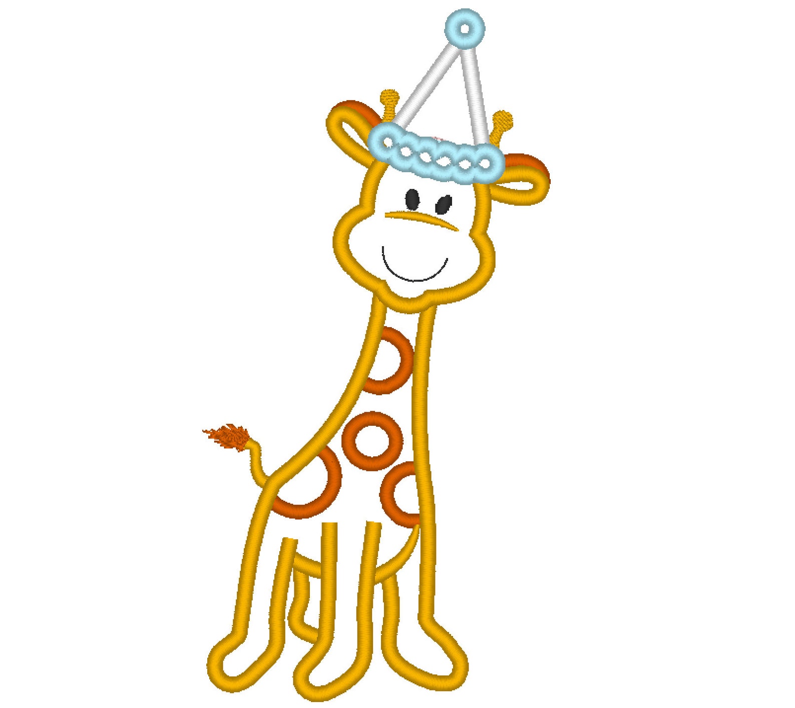 Giraffe Birthday Hat Machine Embroidery Applique Designs - Etsy