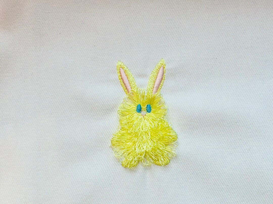 Fringed Easter Bunny Fur 3 Types Fuzzy in the Hoop Small Cute Mini ...