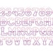Split Font English Alphabet and Numbers With Greek Sororities Whole ...