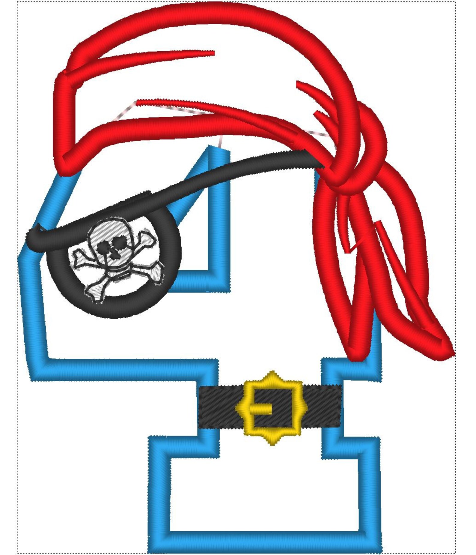 Cute Pirate Birthday Numbers Machine Embroidery Applique - Etsy