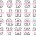 Split Font Machine Embroidery Applique Designs Monogram Set Mini Font ...