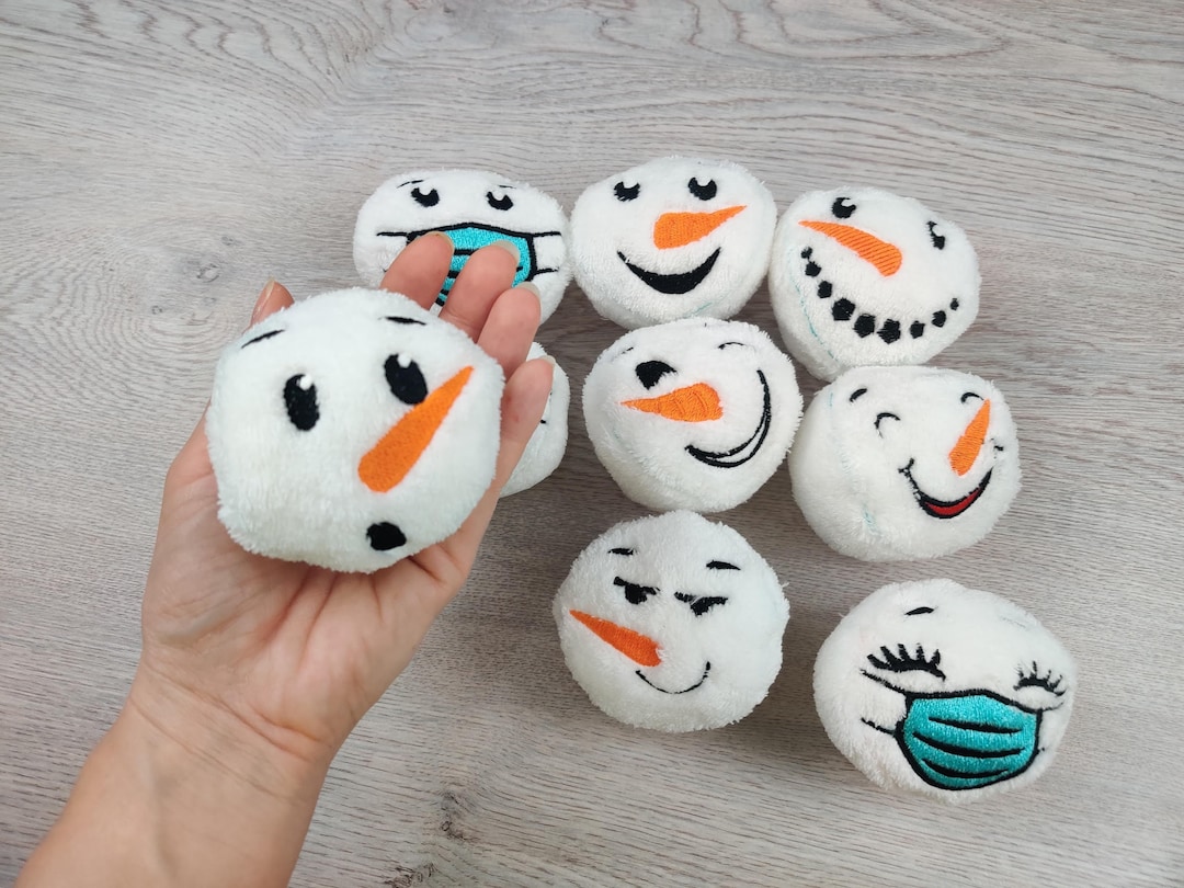 Snowball for Playing in Snow Fight ITH Embroidery, in the Hoop Machine ...