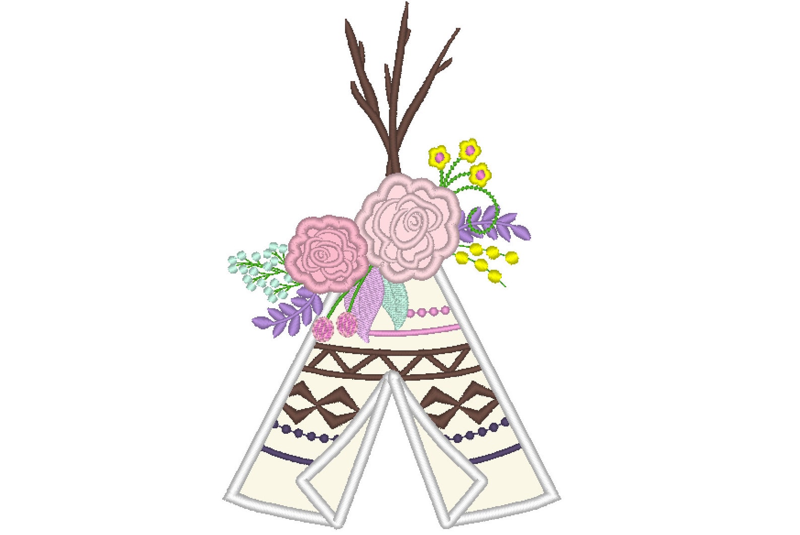 Roses Crown Tepee Teepee Tipi With Floral Flower Rose Crown Cute ...