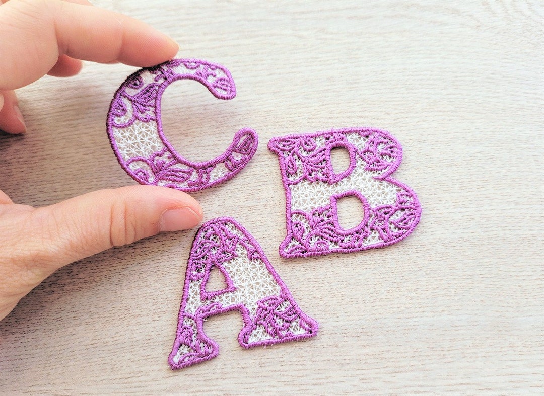 Lace Font FSL Free Standing Lace Monogram Initial Font Machine ...