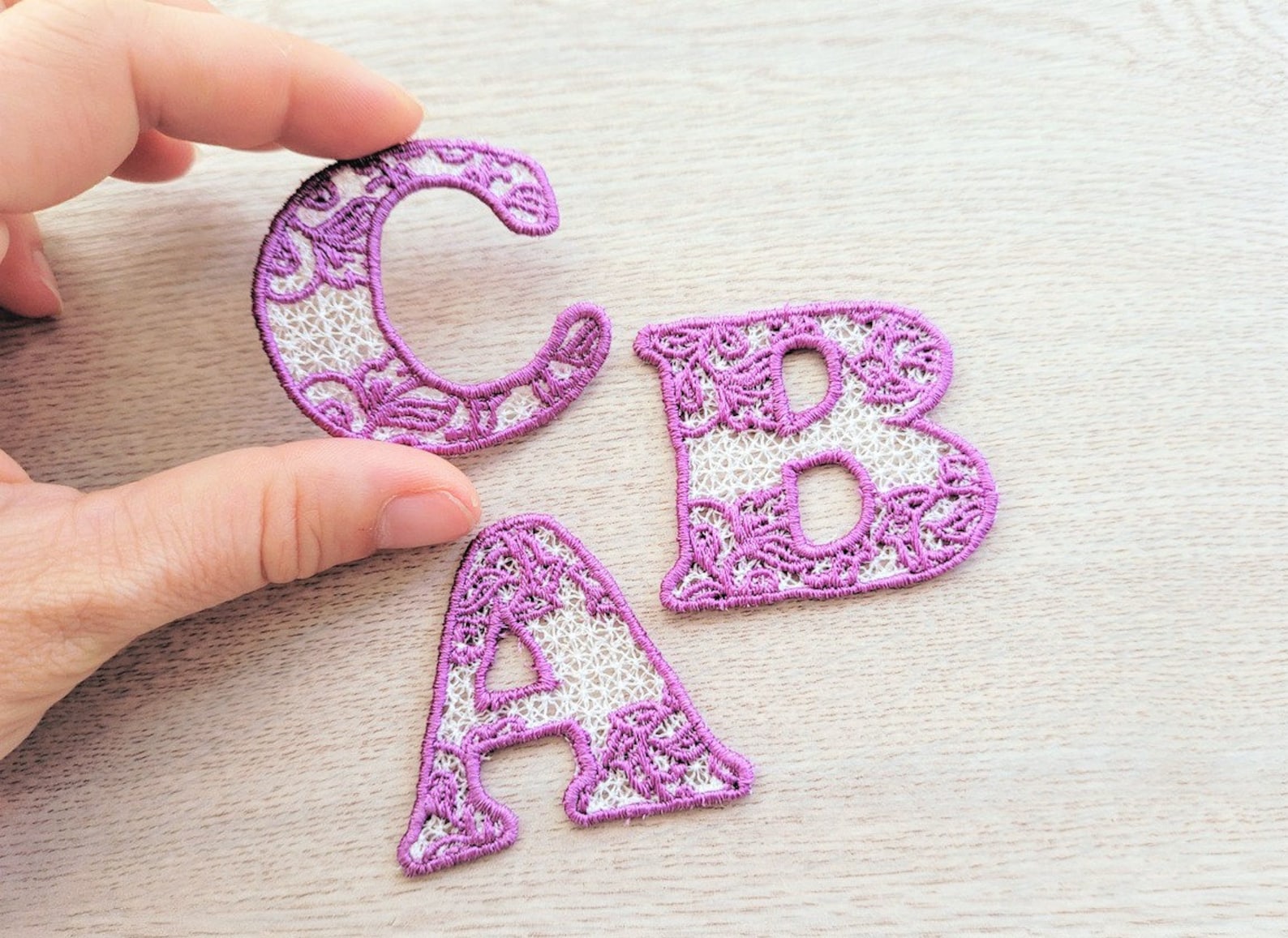 Lace Font FSL Free Standing Lace Monogram Initial Font Machine ...