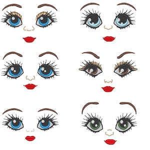 Dolls Pretty Faces - 6 Types - Big Set for Your Soft Toy - Machine ...