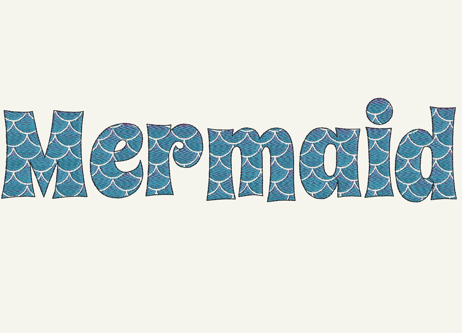 Iridescent 2 Color Mermaid Monogram FONT Alphabet Machine - Etsy