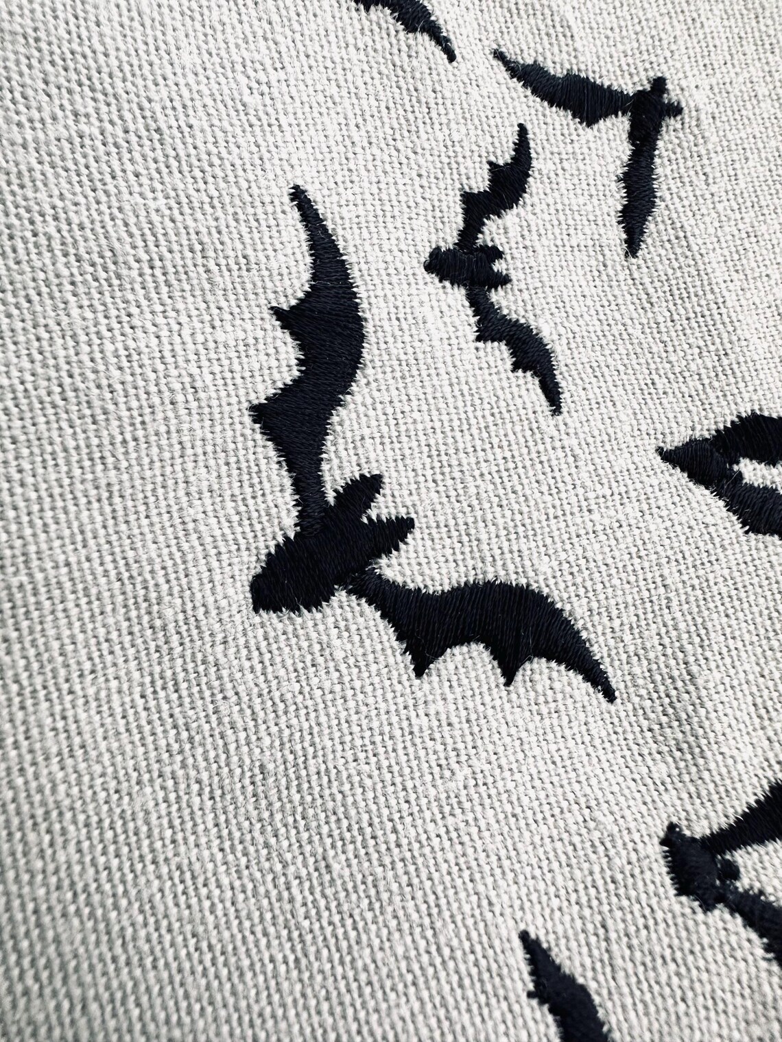 Many Mini Bats in a Row Halloween Bat Satin Stitch Machine Embroidery ...