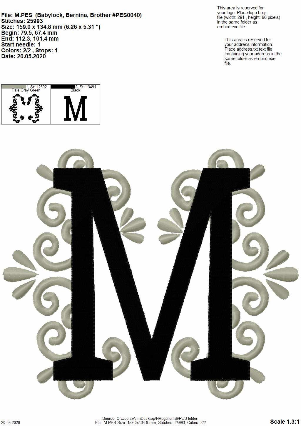 Fancy Letter M Font
