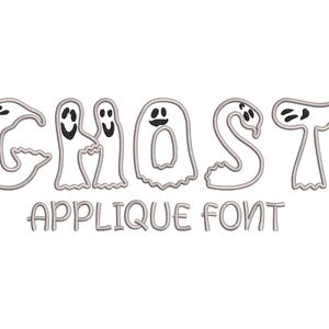 Ghost Font Applique Machine Embroidery Designs Halloween Alphabet ...