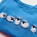 Fuzzy Sheep Lamb SET of 5 Types and 5 Sheep in Row Fringed Machine ...