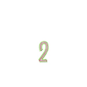 2 Color Chain FONT Urban Light Chain Stitch Outline Alphabet Machine ...