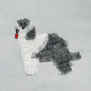 Sheepdog Fringe Dog Fluffy Chenille Puppy Machine Embroidery Designs ...