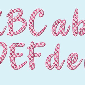 Polka DOT Minnie Mouse Kids Cursive Font Light Sketch Outline Machine ...