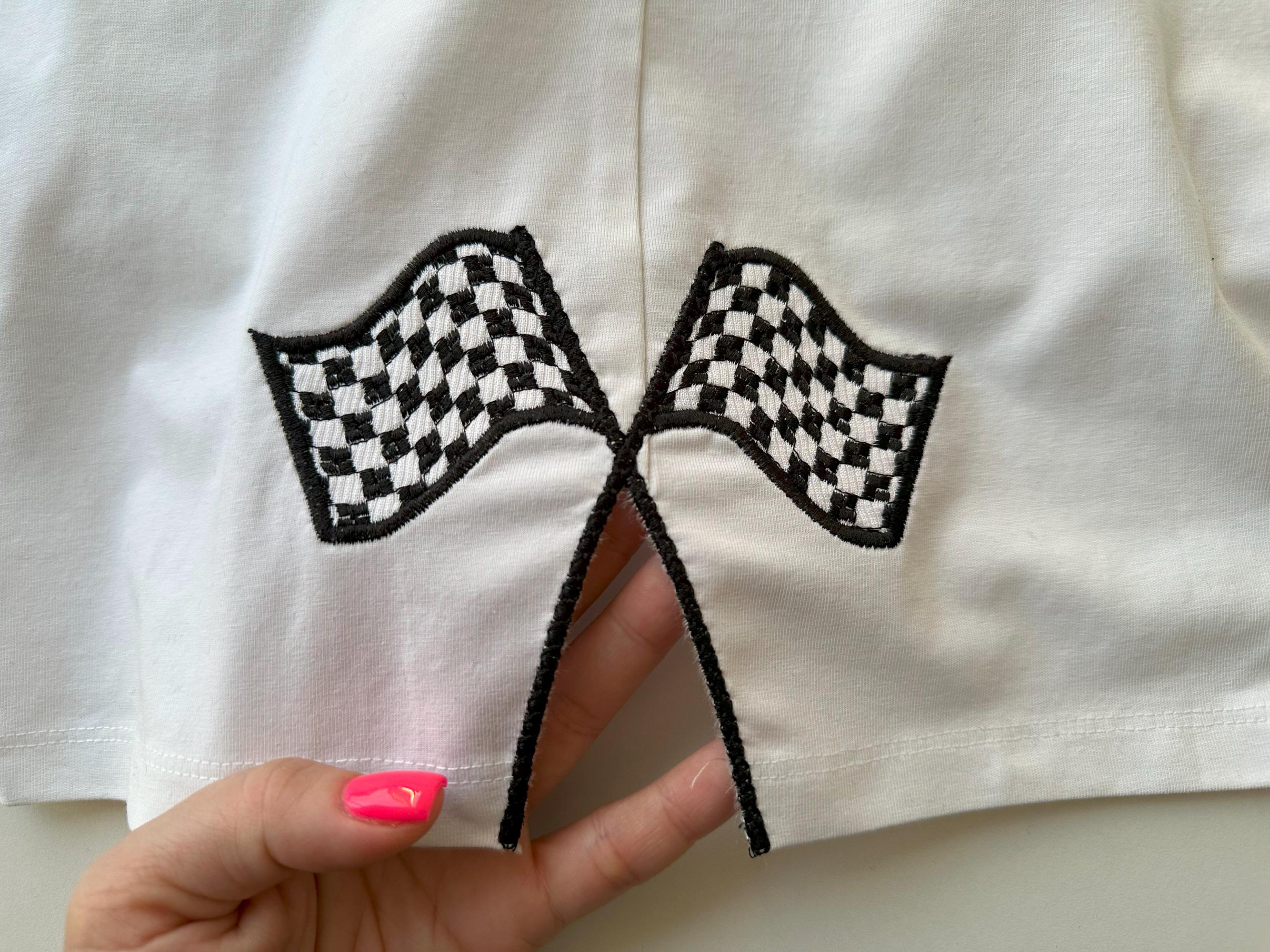 Racing Flags Split Seam Side Bow Car Bike Racing Sports Applique ...
