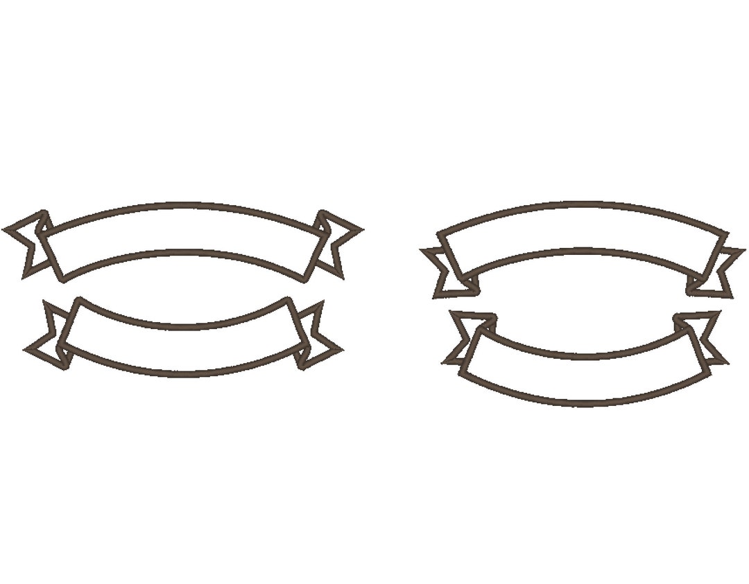 Arc Shape Banner for Rocker - Applique Machine Embroidery Designs for ...