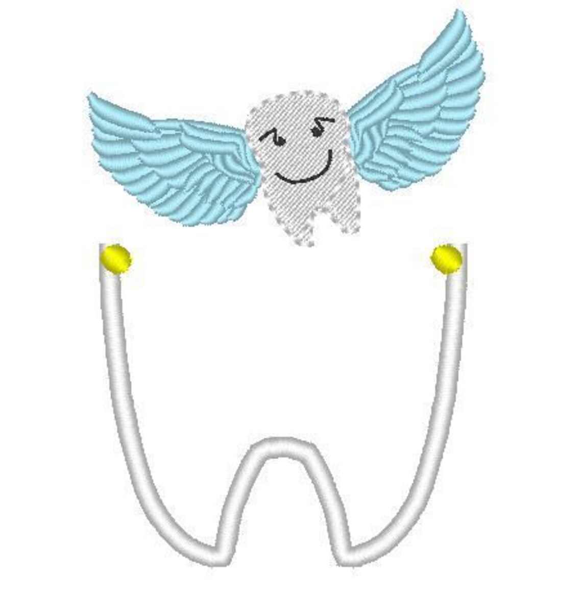 Tooth Fairy Pocket Embroidery Design Fairy Flaying Out | Etsy