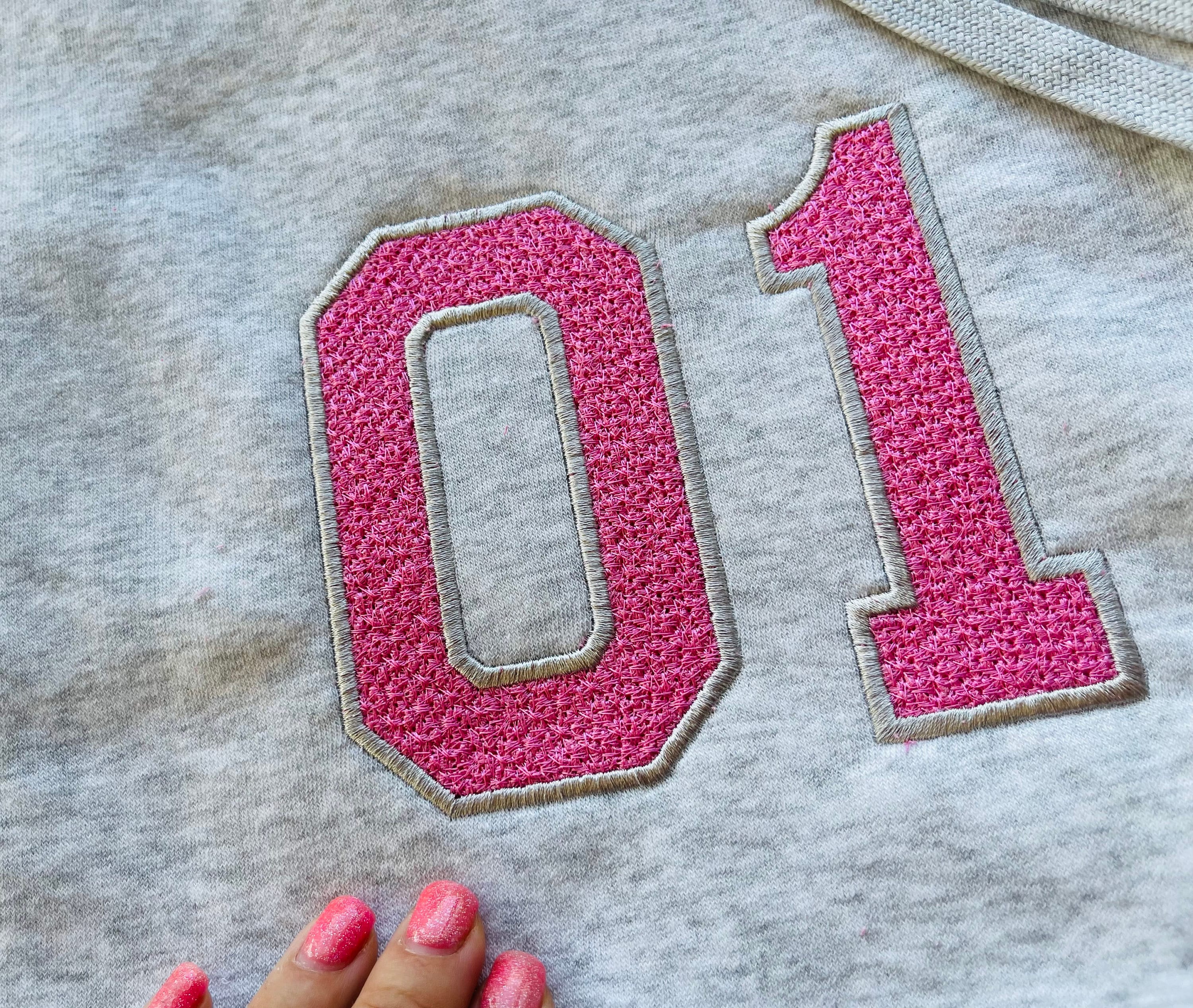 Faux Chenille Sport Block Font Alphabet Chenille Athletic Sport School