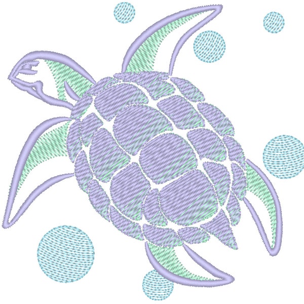 Turtle Embroidery - Etsy