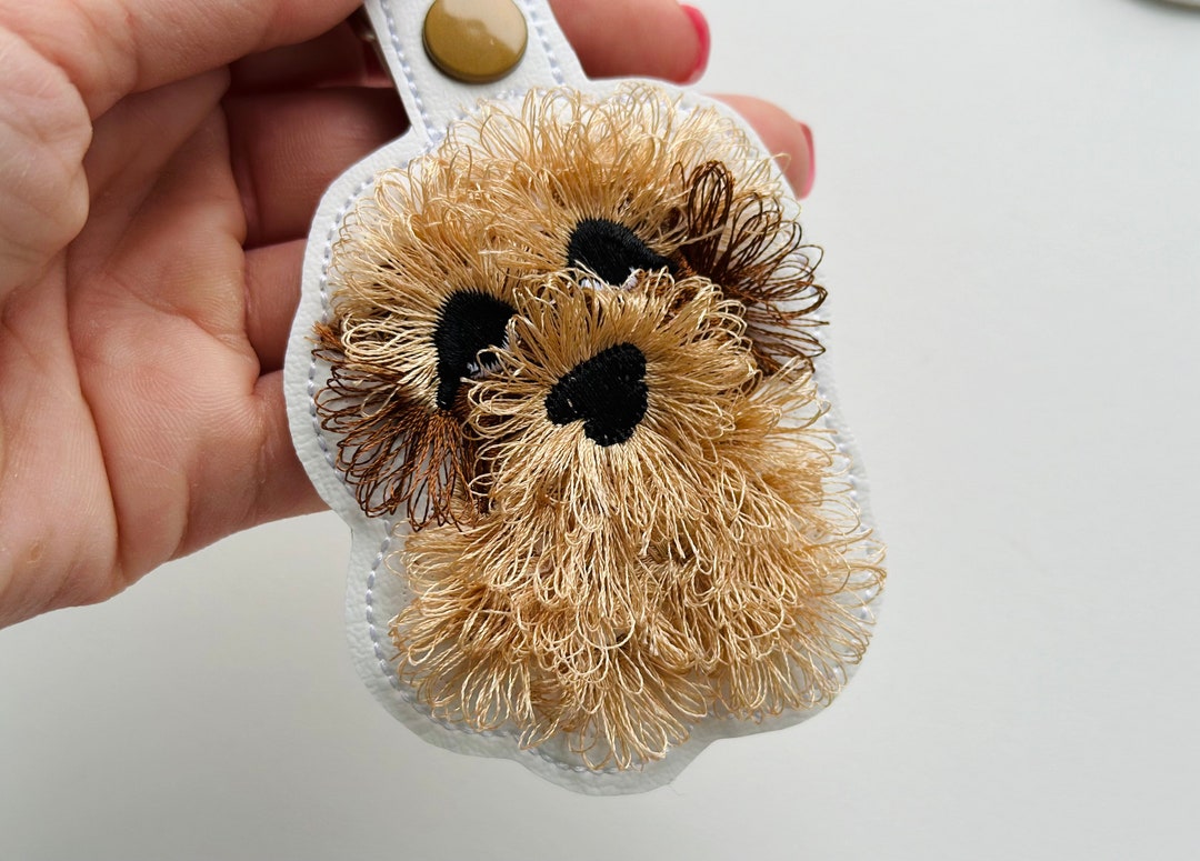 Dog Keychain Puppy Poodle Maltipoo Cockapoo Goldendoodle Key Fob Snap ...
