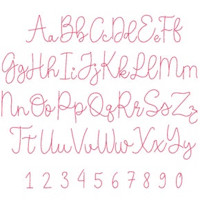 NEW Hand Stitch Effect FONT Machine Embroidery Designs in Assorted Mini ...