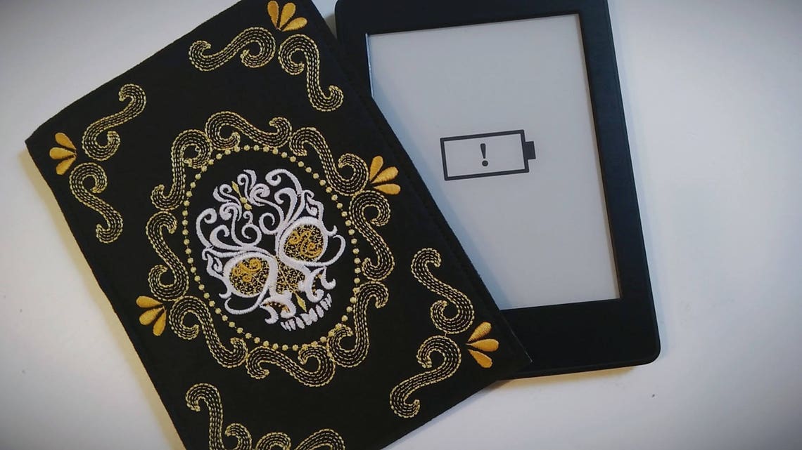 Skull Book Cover ITH Embroidery Design Great for Gifts | Etsy UK