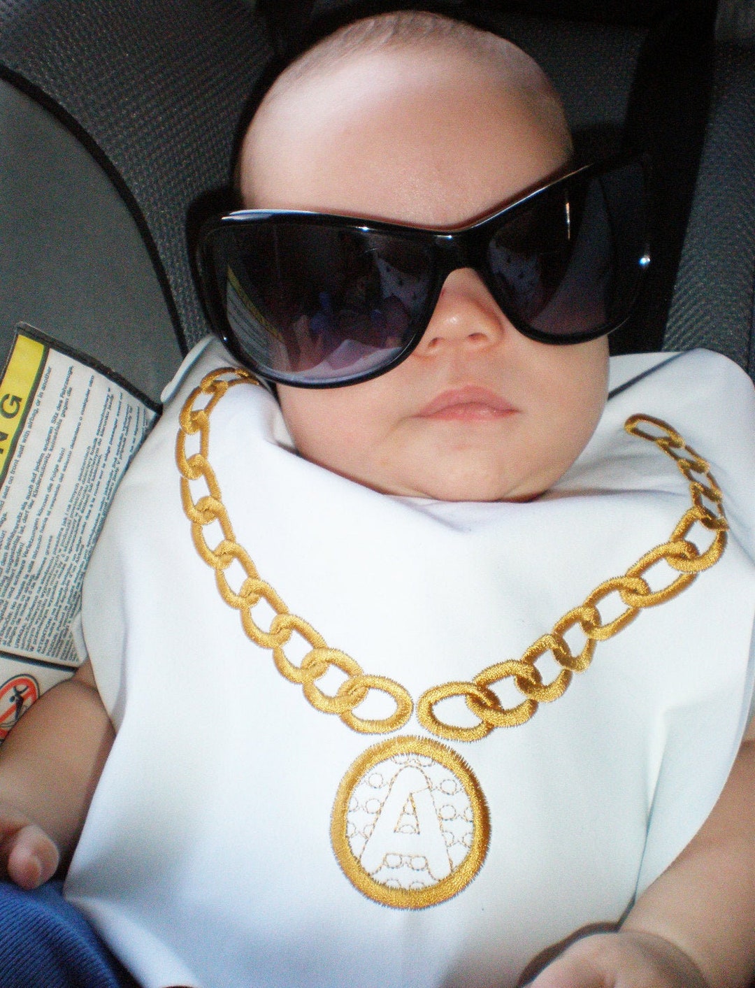 Rapper, Rounded Monogram on Chain Circle ALPHABET Baby Machine ...