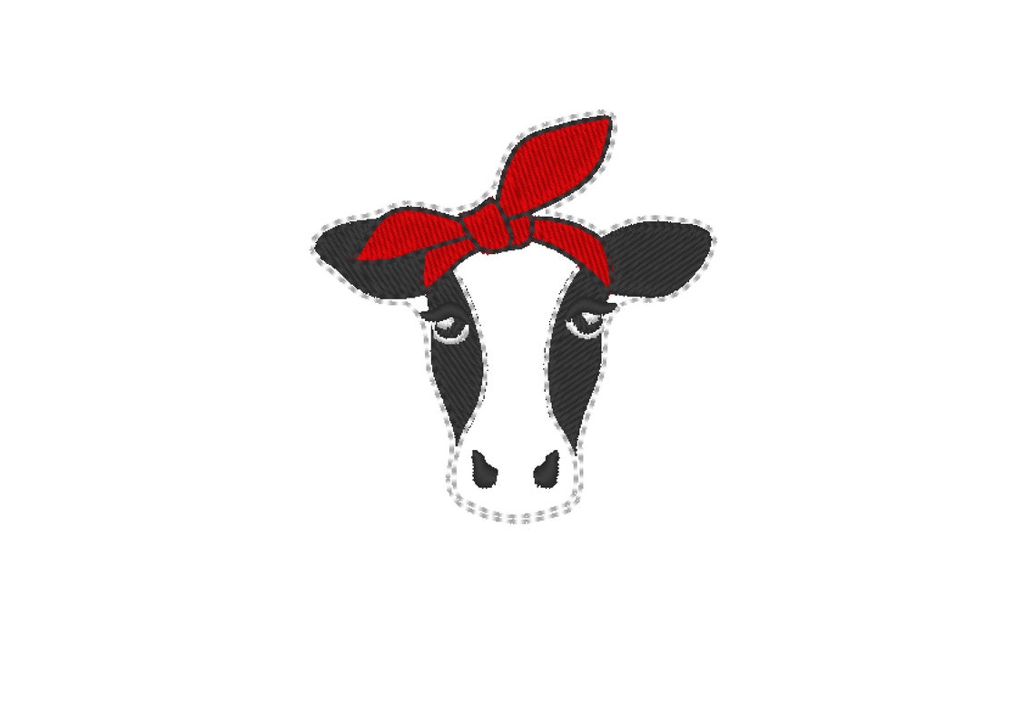 Heifer, Cow in Bandanna Feltie, in the Hoop Embroidery Project 2, 2.5 ...