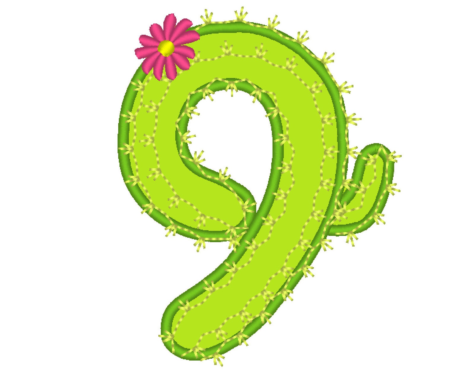 Cute Cactus Numbers Set Birthday Numbers Machine Embroidery - Etsy