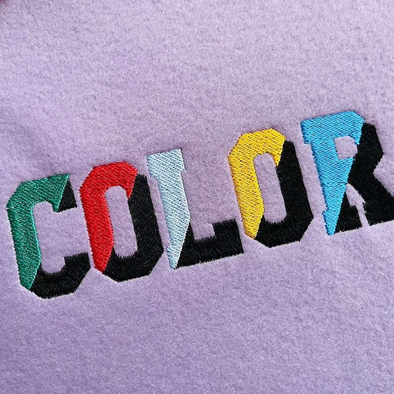 Two Color Varsity Embroidery Font - Etsy