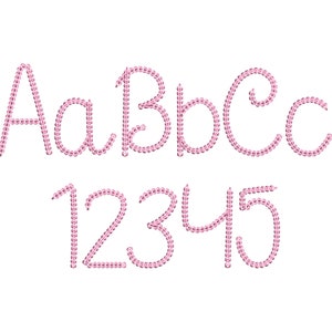 Bold Chain FONT Dense Chain Stitch Medium and Big Sizes Alphabet ...