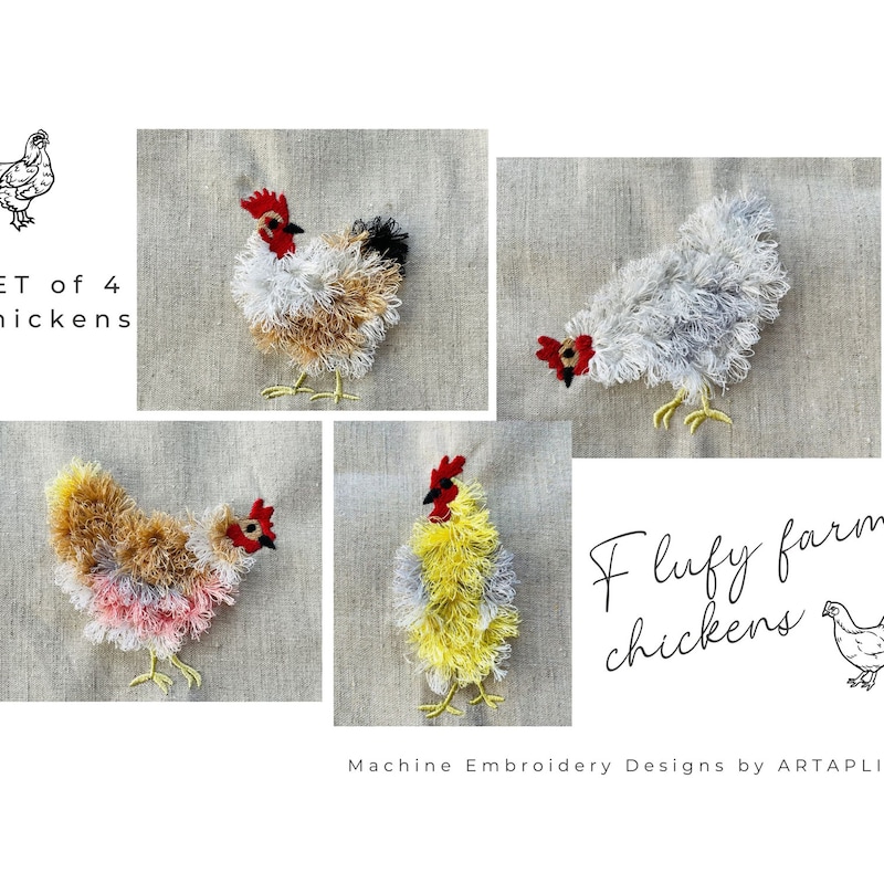 Chicken Embroidery - Etsy