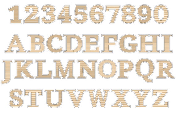 Golden Light Stitch Block Sheriff Font May Use With Script | Etsy
