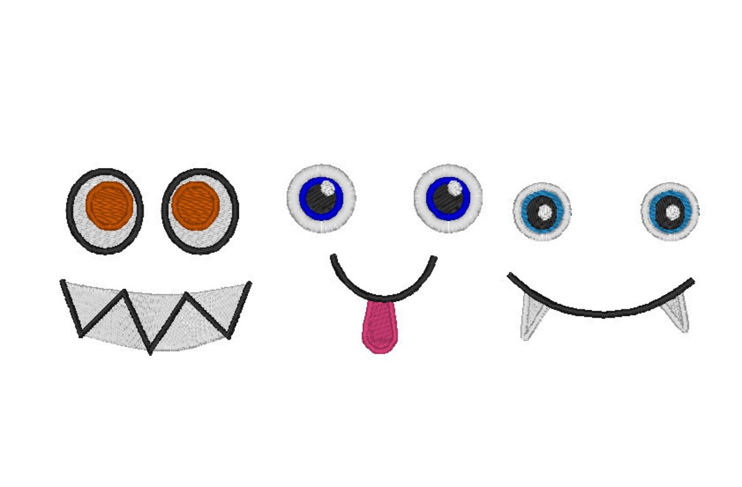 Your Monster Toy Eyes Machine Embroidery Designs SET of 3 Types for ...