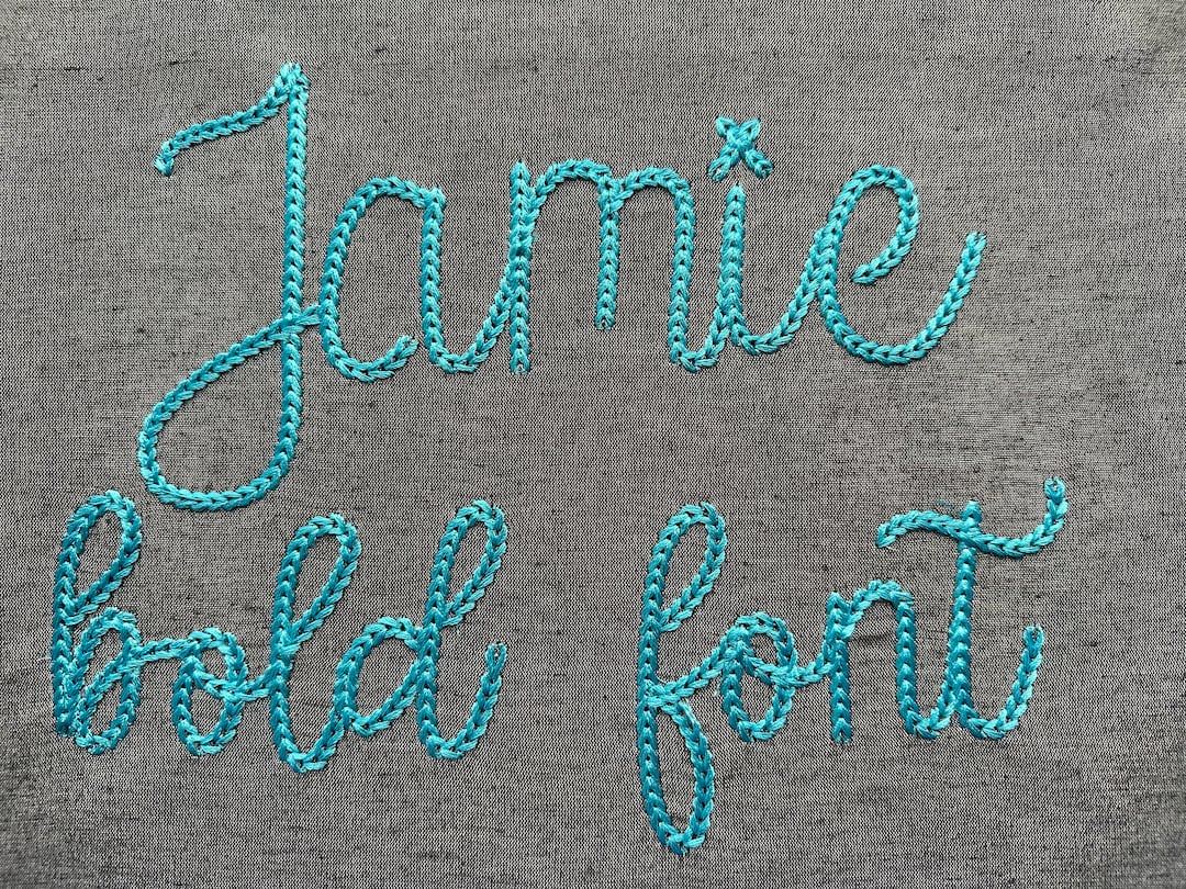 Bold Chain Stitch FONT Dense Chain Machine Embroidery Designs in ...