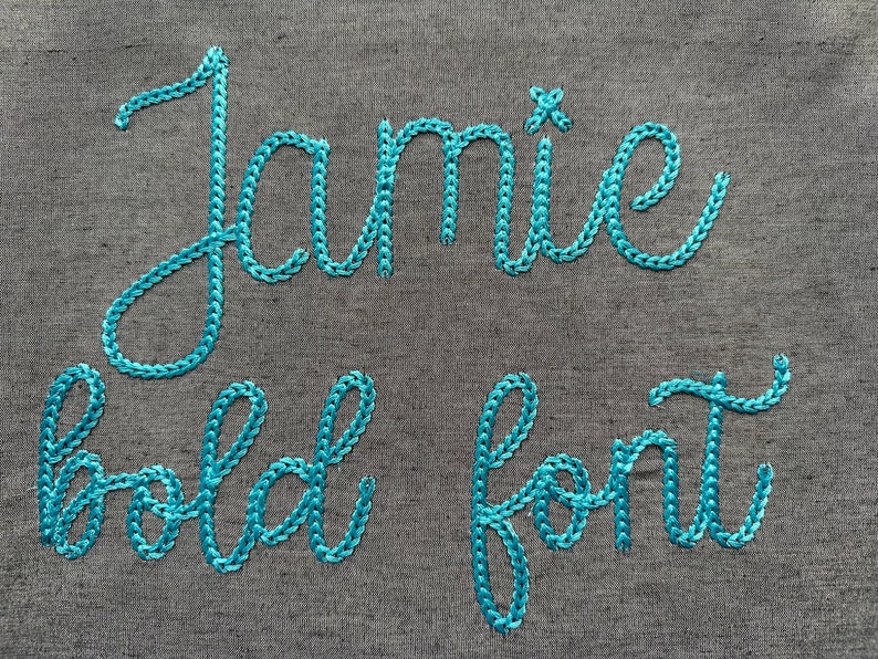 Bold Chain Stitch FONT Dense Chain Machine Embroidery Designs in ...