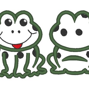 Frog Front and Back, Rear View - Machine Embroidery Applique and Fill ...