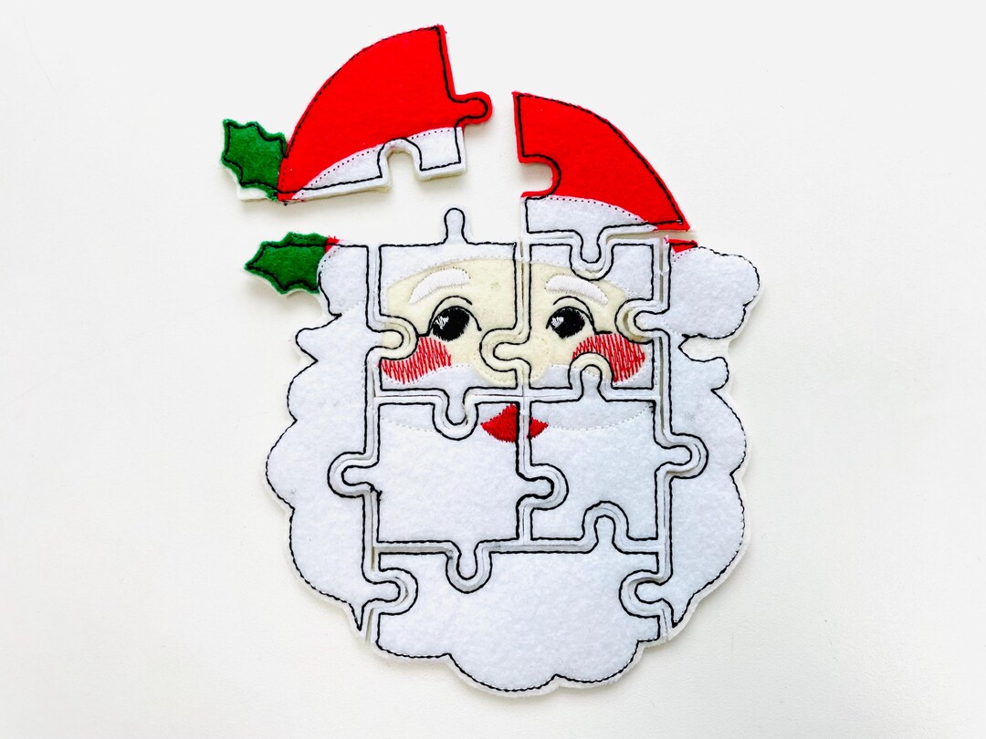 Christmas Santa Puzzle Applique Simply ITH in the Hoop Kids Game Idea ...