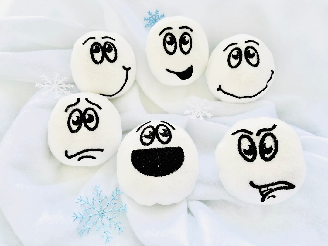 Snowball for Playing Snow Fight SET of 6 ITH in the Hoop Machine ...