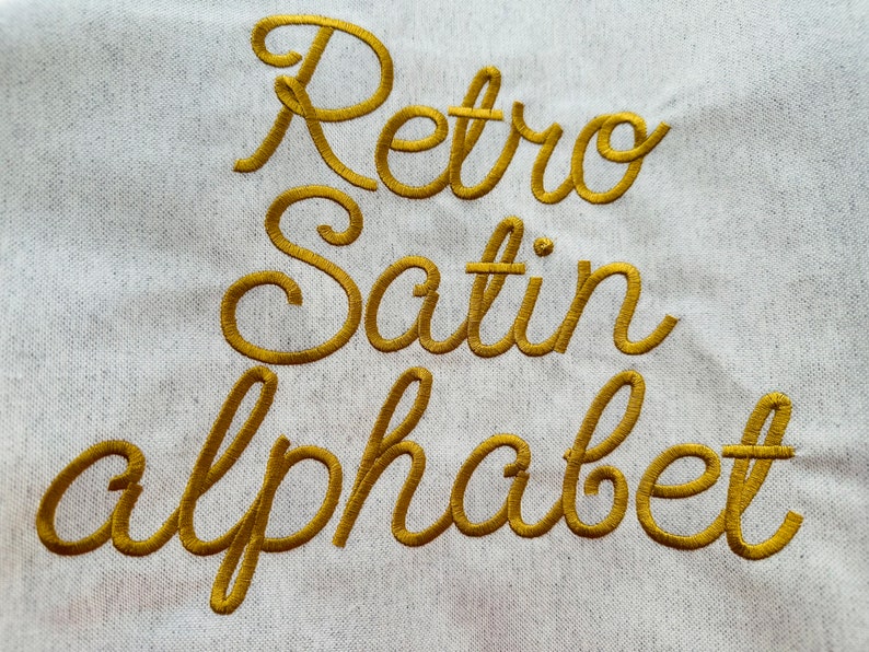 Baby Satin Stitch Handwritten Font Alphabet Script Letters Baby ...