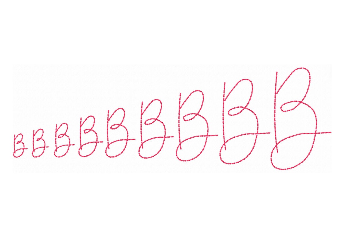 NEW Hand Stitch Effect FONT Machine Embroidery Designs in Assorted Mini ...