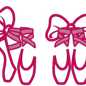 Ballerina Shoes - Machine Embroidery Applique Designs and Satin Stitch ...